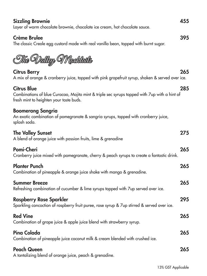 The Valley Restaurant - FoodNama
