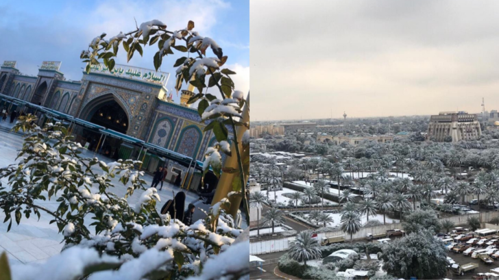 1st Snowfall in Iraq Turns Karbala into Winter Wonderland [Pictures] - Lens