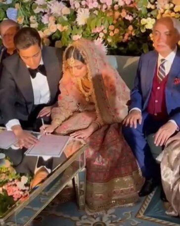 Aisha Saif In a Luxurious 'Sabyasachi' Bridal Attire for Nikkah with ...