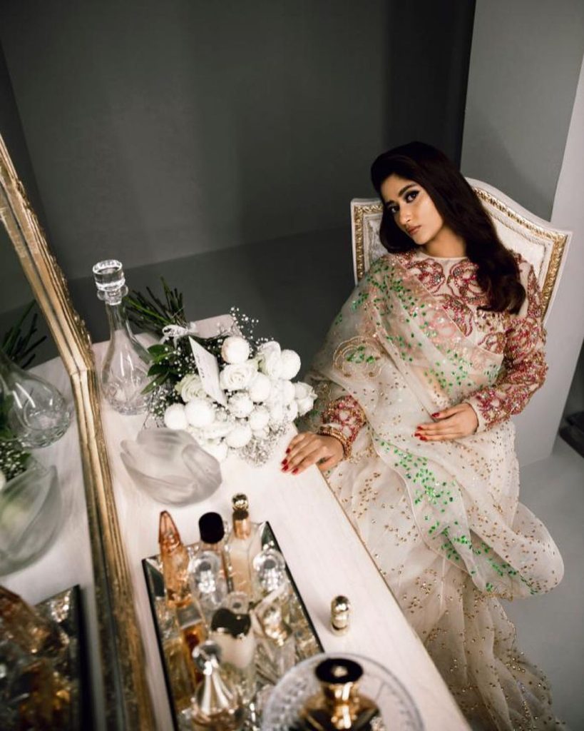 Sajal Aly Turns Up The Heat In Sparkly Ivory Saari [Pictures] - Lens
