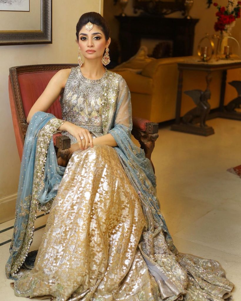 Zoya Nasir Looks Dreamy In Powder Blue Shimmery Gown - Lens