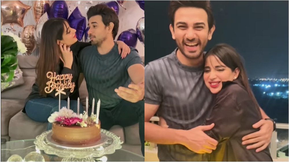 Saboor Aly Throws A Sweet Birthday Celebration For Better Half Ali ...