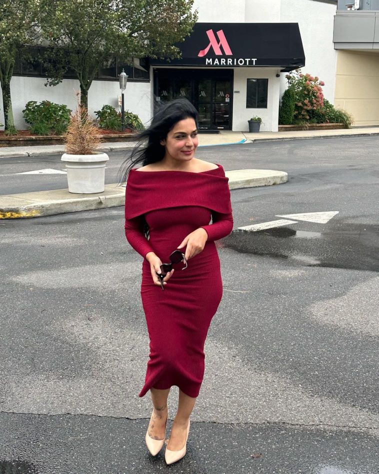 Meera Jee Turns Heads in Haute Maroon Outfit [Images] - Lens