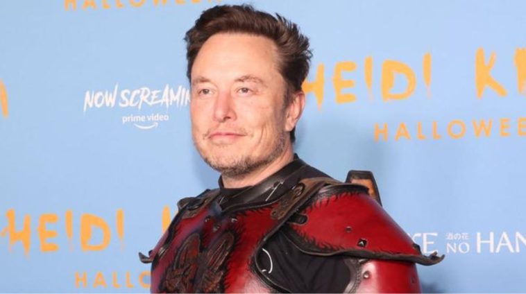 Elon Musk Celebrates Halloween in a $7,500 Costume with His Mom and Dog ...