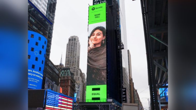 Shae Gill Shines Bright in NYC's Times Square on Giant Billboard - Lens
