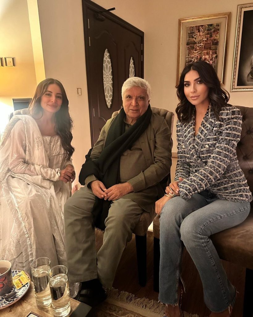 Sarwat Gilani, Ayesha Omar and Ali Zafar Meet Bollywood Legend Javed ...