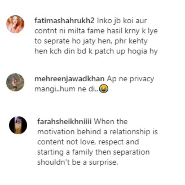 Sham Idrees and Froggy Split Up After Five Years of Marriage - Lens