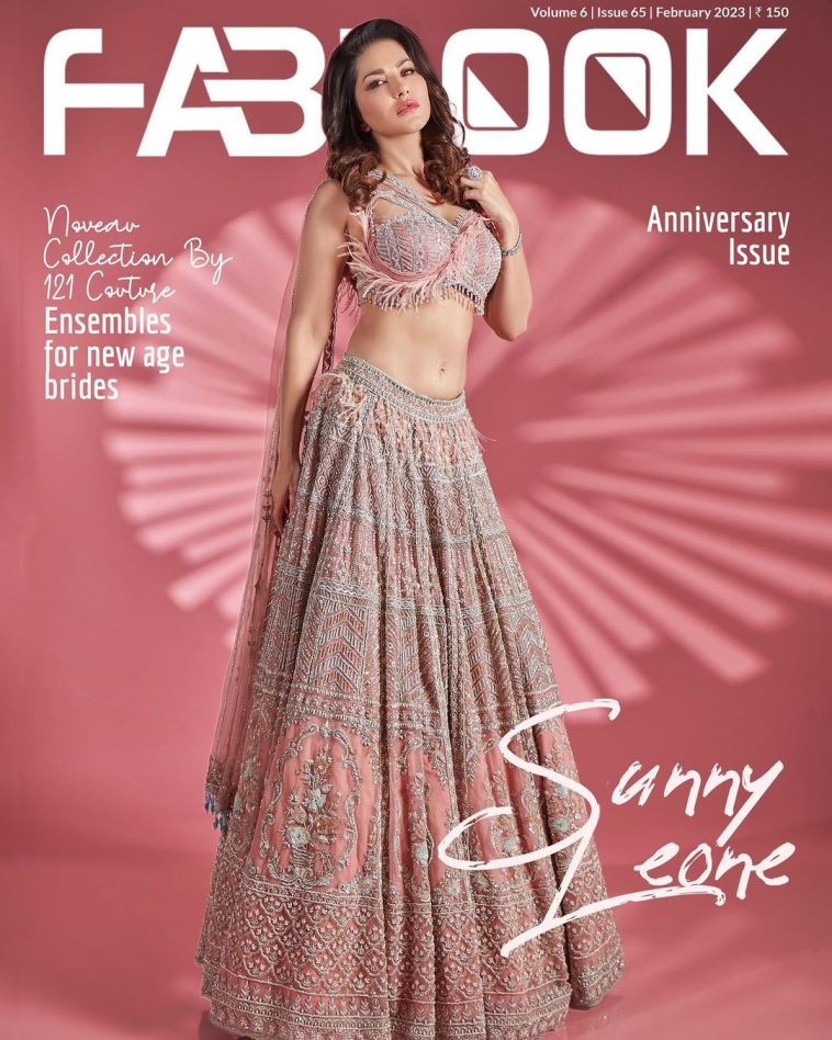 Sunny Leone Transforms Into A Modern-Day Bride in Scintillating Blush ...