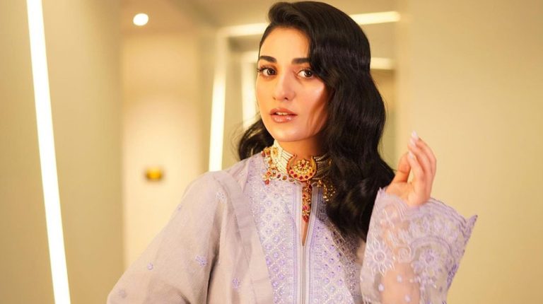 Sarah Khan Looks Absolutely Gorgeous in Lilac Embroidered Jora - Lens