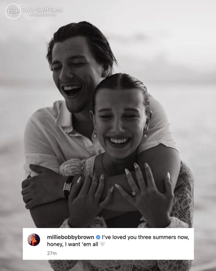 Millie Bobby Brown Announces Engagement With Taylor Swift Quote - Lens