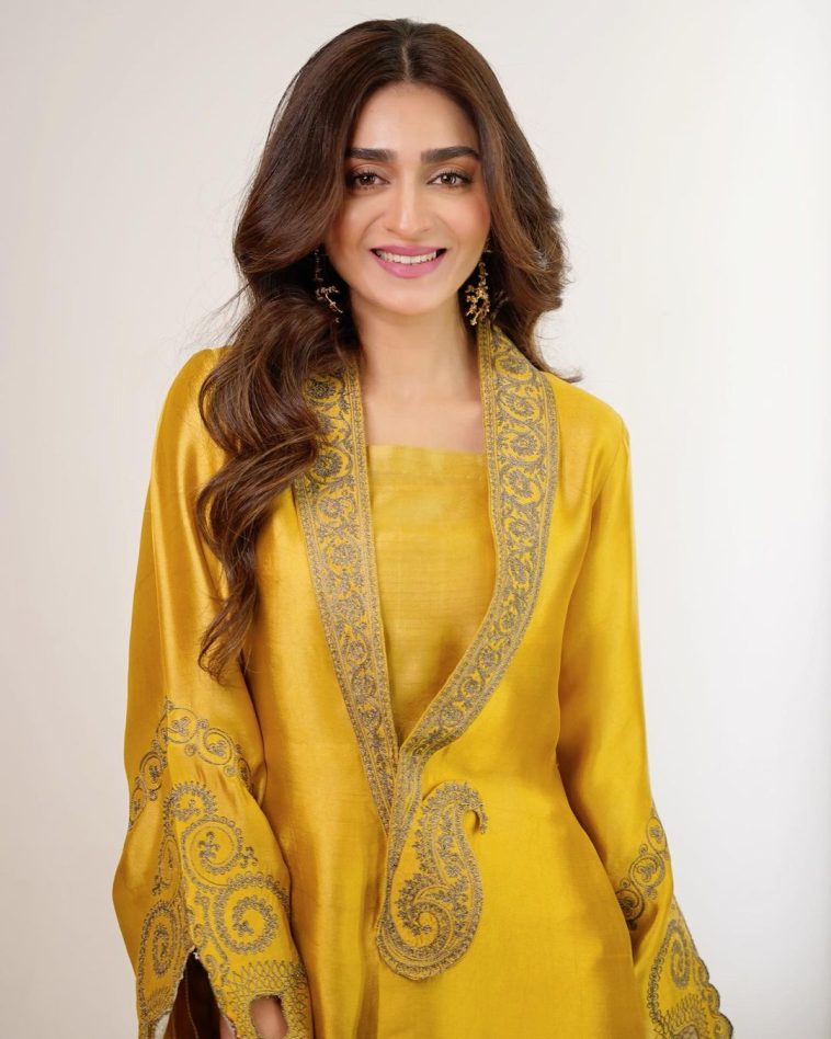 Hajra Yamin Spells Glam in Chic Golden Ensemble [Pictures] - Lens