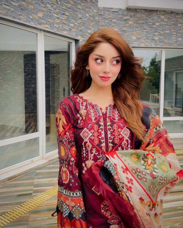 Alizeh Shah Dazzles in Vibrant Floral Ethnic Wear - Lens