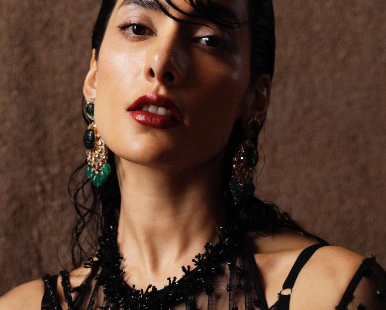 Eman Suleman is a Goth Queen in Shimmery See-Through Gown - Lens