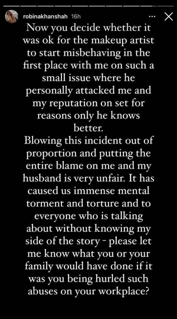 Robina Khan Shah Clarifies Claims of Husband Attacking Makeup Artist - Lens
