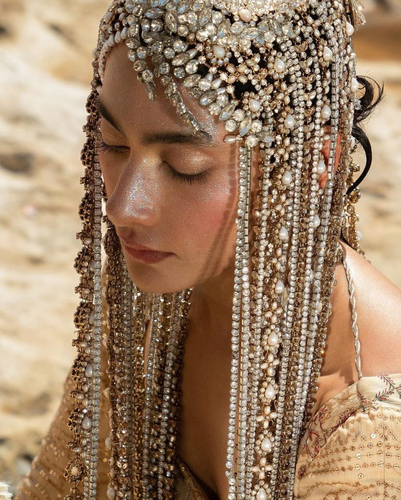 Eman Suleman Dazzles in Sparkly Mermaid Look for Sana Safinaz's New ...