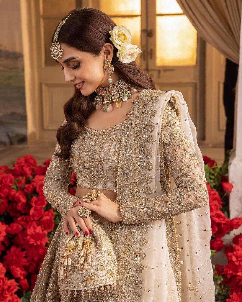 Maya Ali Radiates Timeless Elegance in Pristine White Bridal Jora - Lens