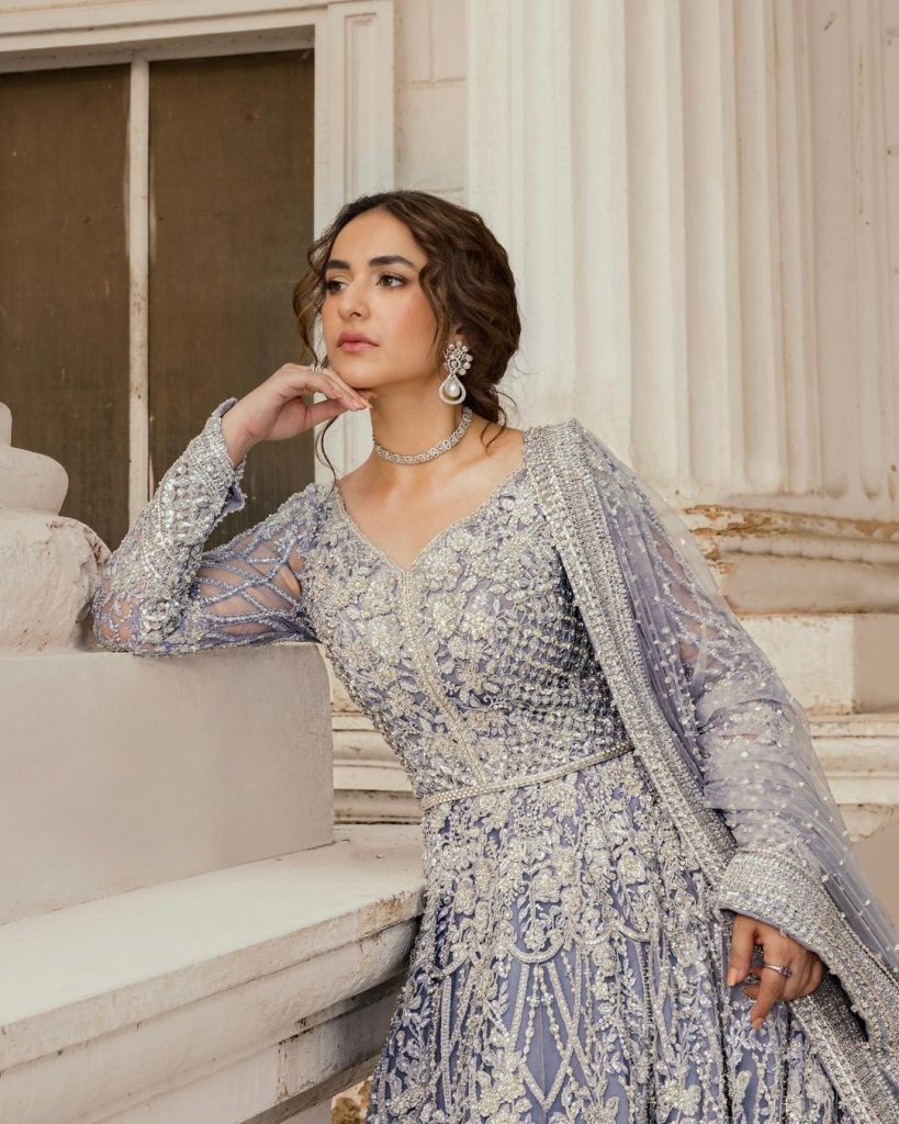 Yumna Zaidi is a Fairy Tale Princess in Ice-Blue Bridal Jora - Lens