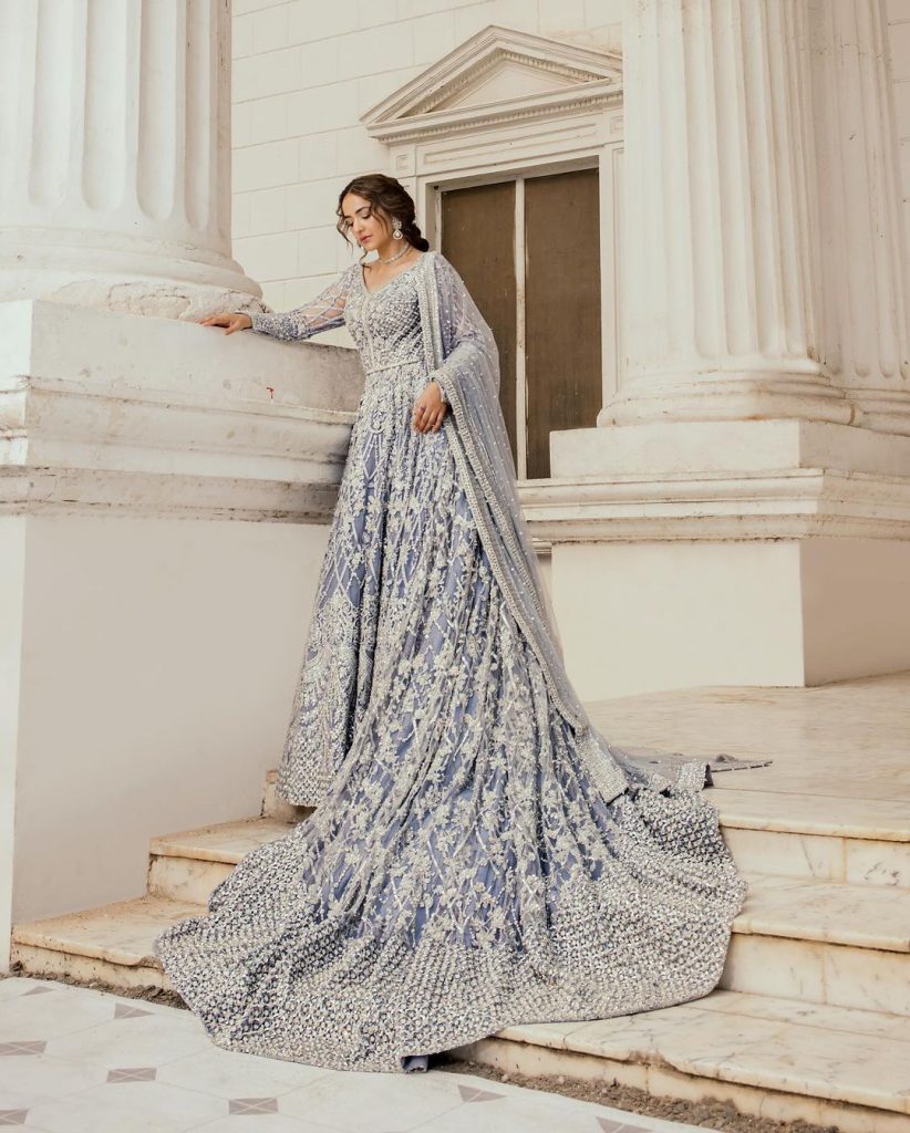 Yumna Zaidi is a Fairy Tale Princess in Ice-Blue Bridal Jora - Lens