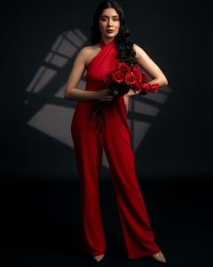 Azekah Daniel Sizzles in Red Hot Jumpsuit for a Breathtaking Photoshoot ...