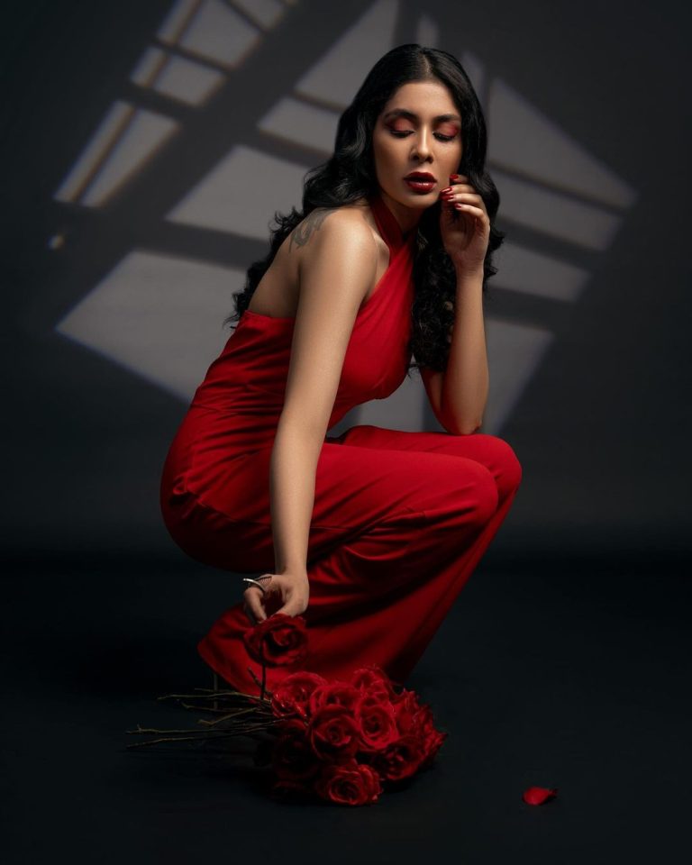 Azekah Daniel Sizzles in Red Hot Jumpsuit for a Breathtaking Photoshoot ...