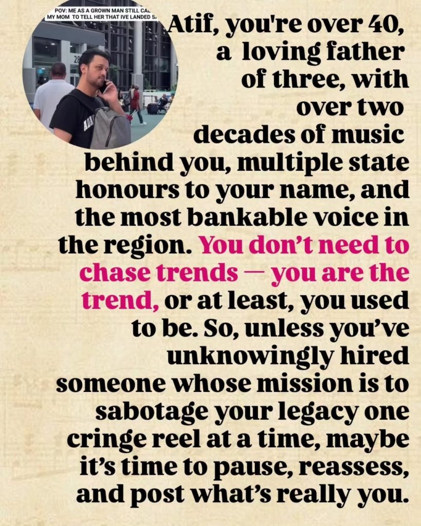 Atif Aslam Gets Schooled by Journalist for Making Silly Reels