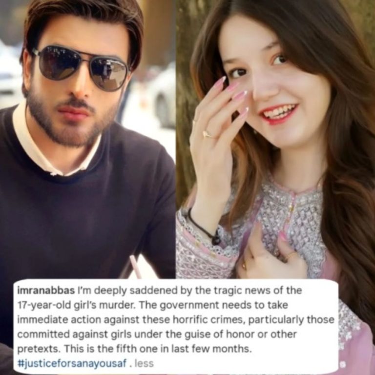 Sana Yousaf Murder Case: Celebrities Speak Out Against Mentality of ...