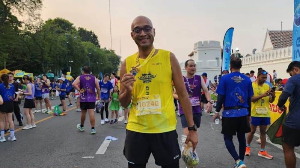 Ali Haider's Grit Shines in Bangkok Marathon Despite Knee Injury