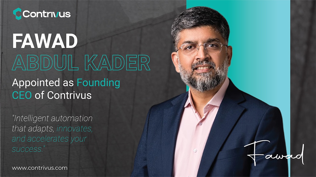 Fawad Abdul Kader Appointed as Founding CEO of Contrivus