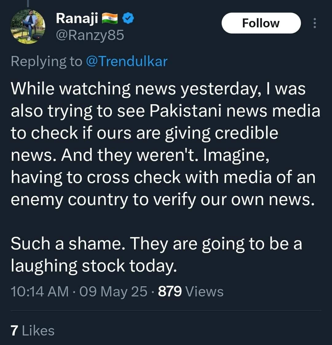 Indians Criticize Their Media for Fake Reporting During Pakistan-India ...