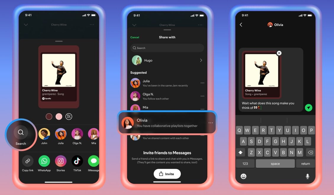 Spotify Adds Direct Message Feature