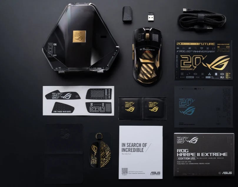 Asus Launches 24K Gold Gaming Mouse for ROG’s 20th Anniversary