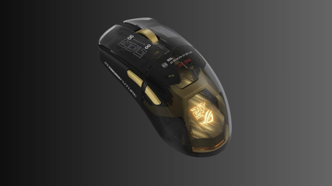 Asus Launches 24K Gold Gaming Mouse for ROG’s 20th Anniversary